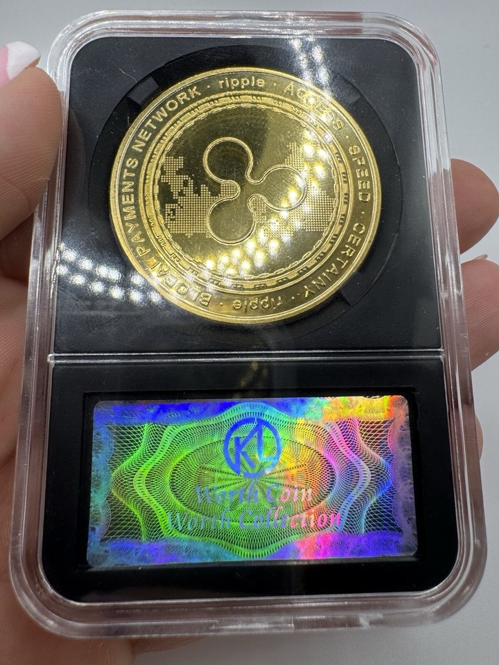 Gold Plate Ripple coin Commemorative Round Collectors Coin XRP Coin ...