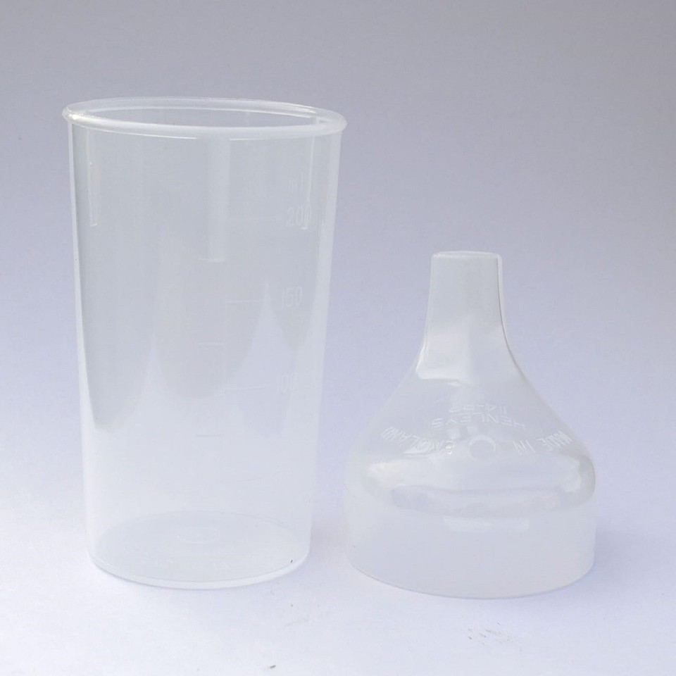 2Pcs-Plastic Feeding Cup with SPOUT Adult Feeder Beaker Hospital Mug ...