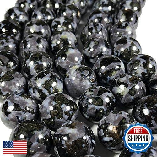 ABCGEMS High-Grade Madagascan Indigo Gabbro Beads with Gorgeous Matrix ...