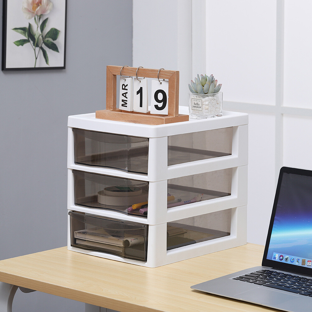 4/5/6 Drawer Desktop Sorting Storage Desk Organizer Home Table Draw ...