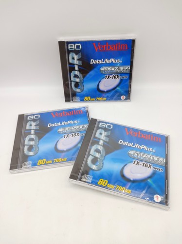 Verbatim (3)Data Life Plus Super AZO Blue CD-R 80 Min 700 MB 1X-16X ...
