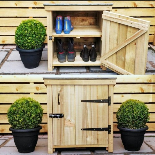 Wooden Welly/shoe/parcel Store - Garden Storage Unit | eBay UK