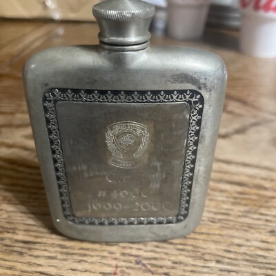 OLD VINTAGE RARE PEWTER HIP FLASK, ROYAL SELANGOR BEER / WINE FLASK ...