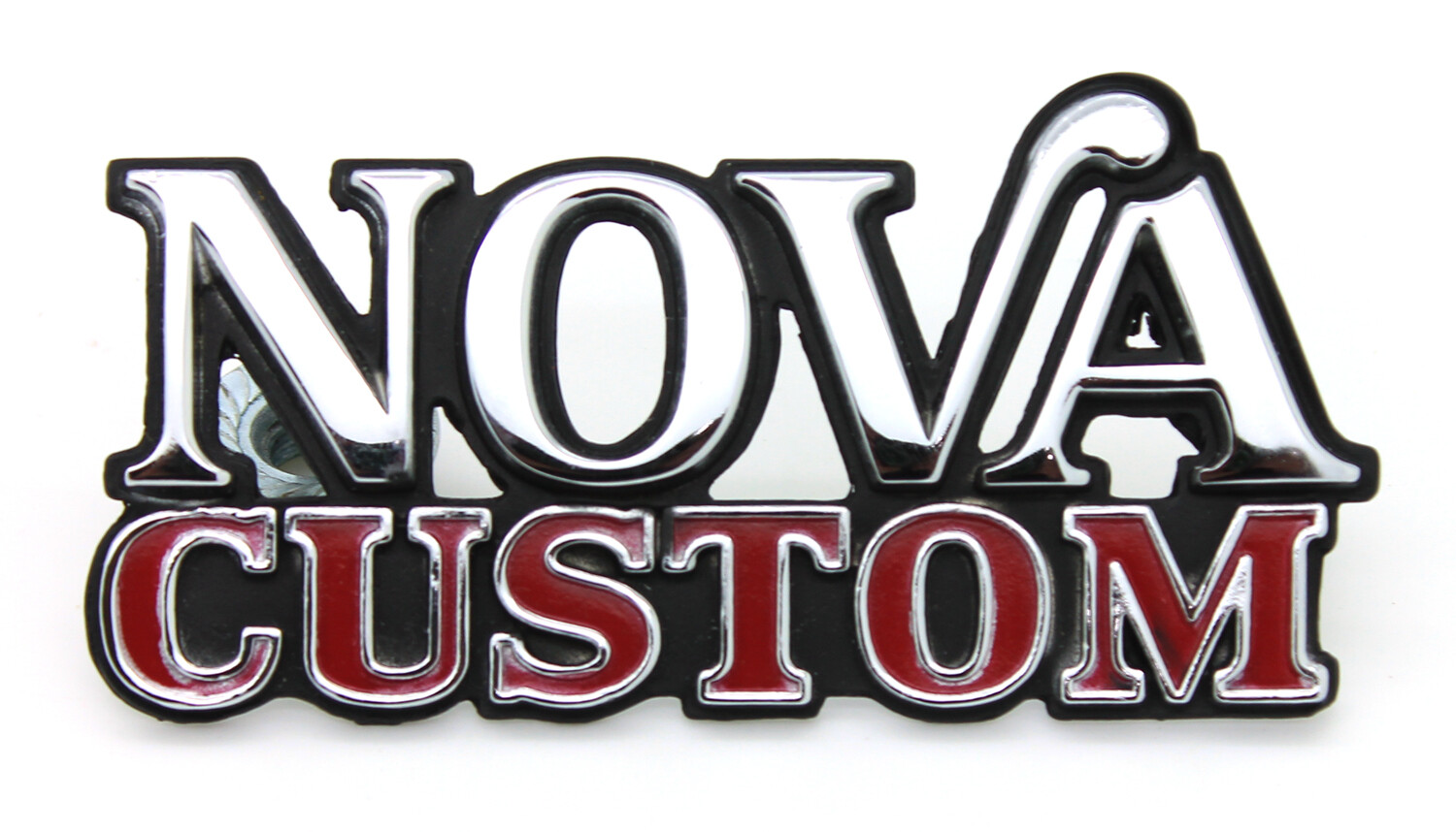 New NOVA CUSTOM Emblem w/Chrome Trim / 1975-1979 Chevy Front Fender ...