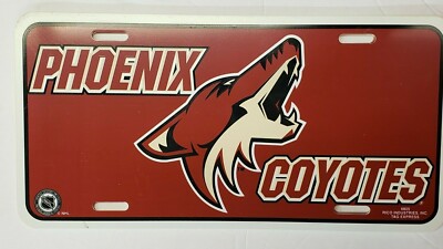NHL Phoenix Coyotes Plastic License Plate, NEW | eBay