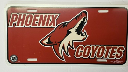 NHL Phoenix Coyotes Plastic License Plate, NEW | eBay