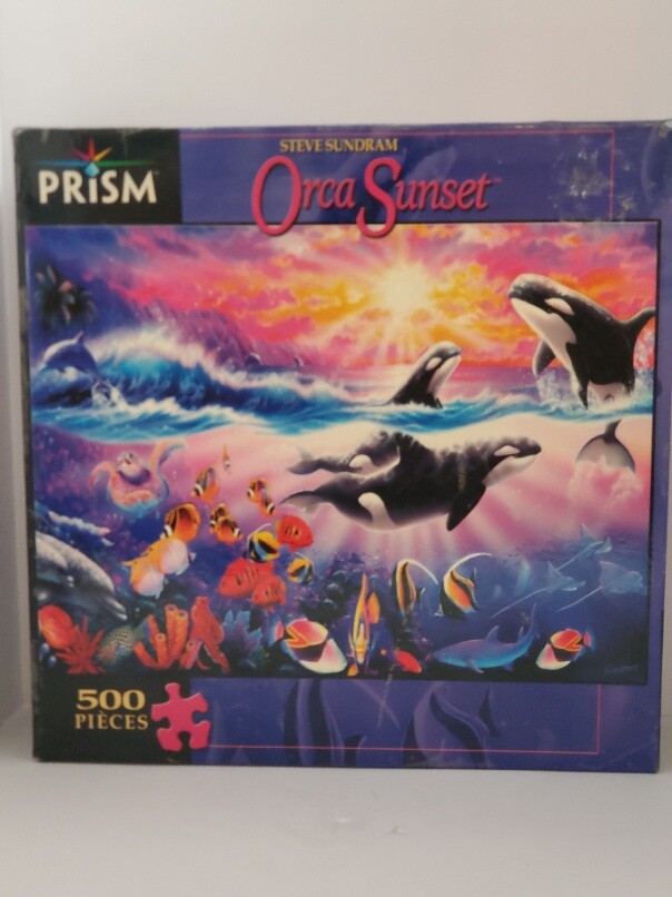 Orca Sunset 500 Piece Jigsaw Puzzle by Steve Sundram 19" x 14" Prism ...