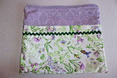 PROJECT BAG Handmade Zippered/Lined Fabric FOR Needlework and Crafts | eBay