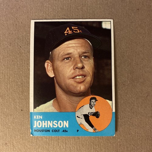 1963 Topps Baseball Ken Johnson Houston Colts Card #352 | eBay