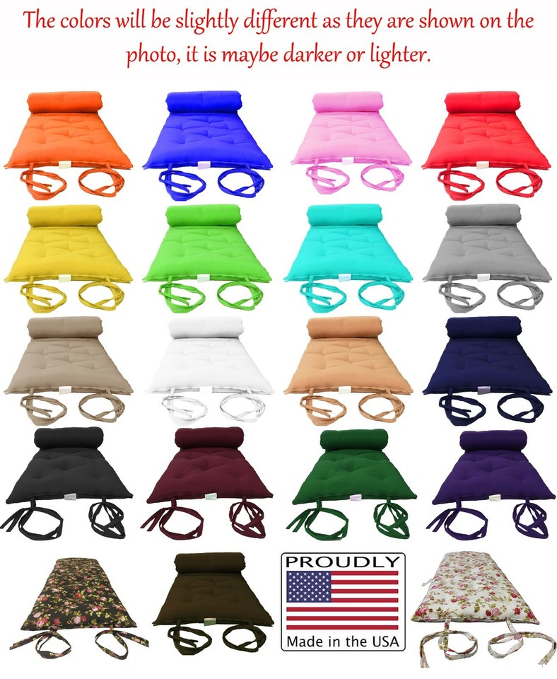 Traditional Floor Futon Mattresses, Portable cotton Pads, Mats 3x48x80 ...