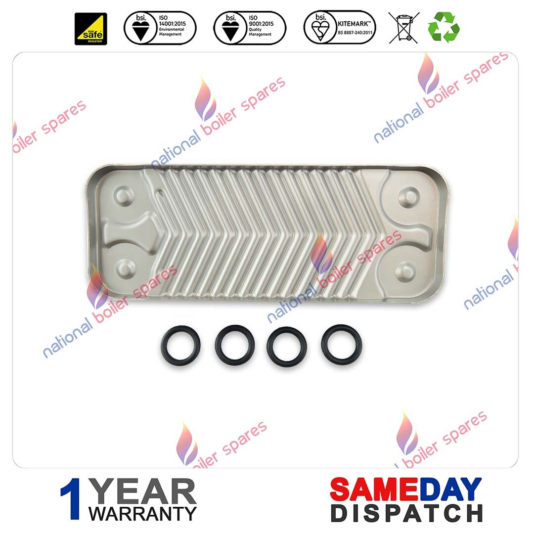 BIASI PARVA M90.24S & M96.24SM BOILER DHW PLATE HEAT EXCHANGER (14 PL ...