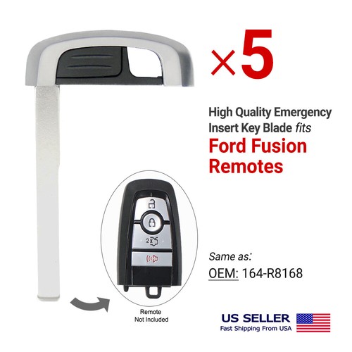 5x Emergency Insert Key Blade For Ford Fusion 164-R8168 High Quality ...