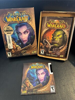World of Warcraft PC/MAC Game DVD ROM by Blizzard Entertainment 2004 ...