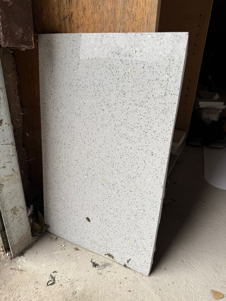 Stardust Light Grey Sparkle Quartz Kitchen Worktop Counter 3000mm x ...