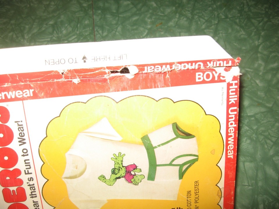 Vintage 1978 Underoos Incredible Hulk ~ PACKAGE ONLY ~ Ultra Rare. | eBay