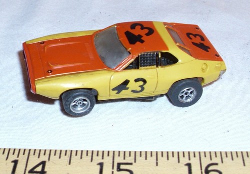 AURORA AFX DODGE CHARGER #43 HO SLOT CAR 1970s IN YELLOW & ORANGE | eBay