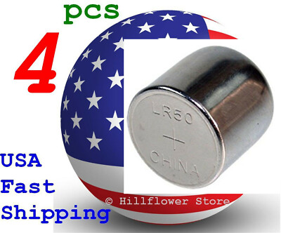 4 pcs LR50 A1PX 1100A E1N PX1A Bulk 1.5V 0% Hg Top Alkaline Battery | eBay