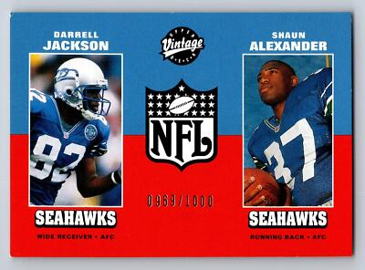 2000 Upper Deck Vintage Preview #18 Shaun Alexander / Darrell Jackson ...