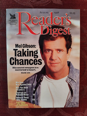 READERS DIGEST Magazine August 1998 Mel Gibson Lesia Stockall Nahanni River | eBay