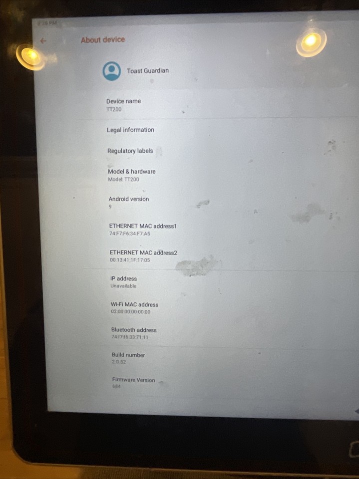 Toast Flex TT200 POS w Tap CC reader Toast TP200 Printer Excellent ...