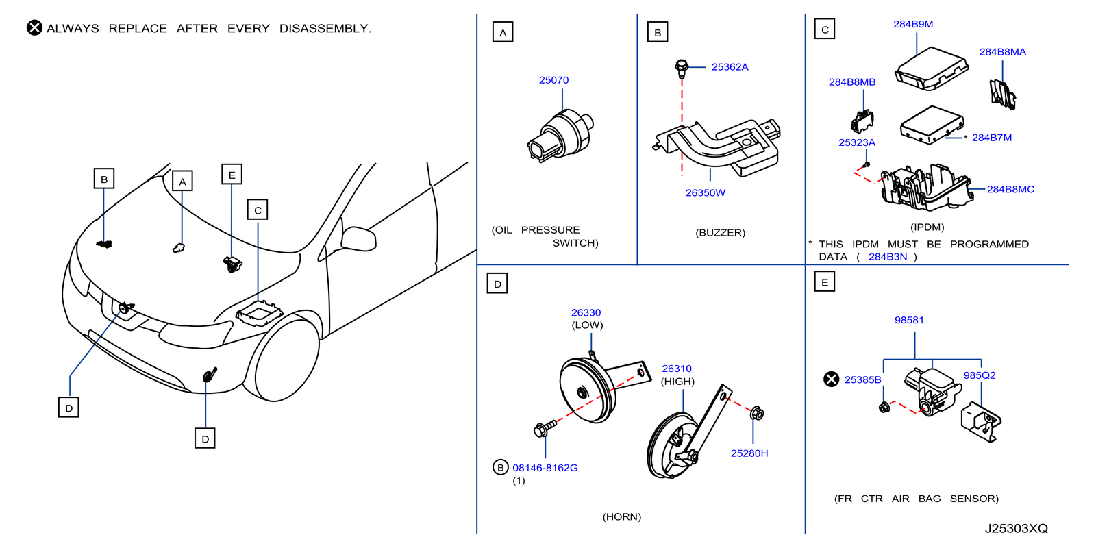Genuine Nissan Controller Assembly-Warning Speaker 284P1-6FL0C for sale ...