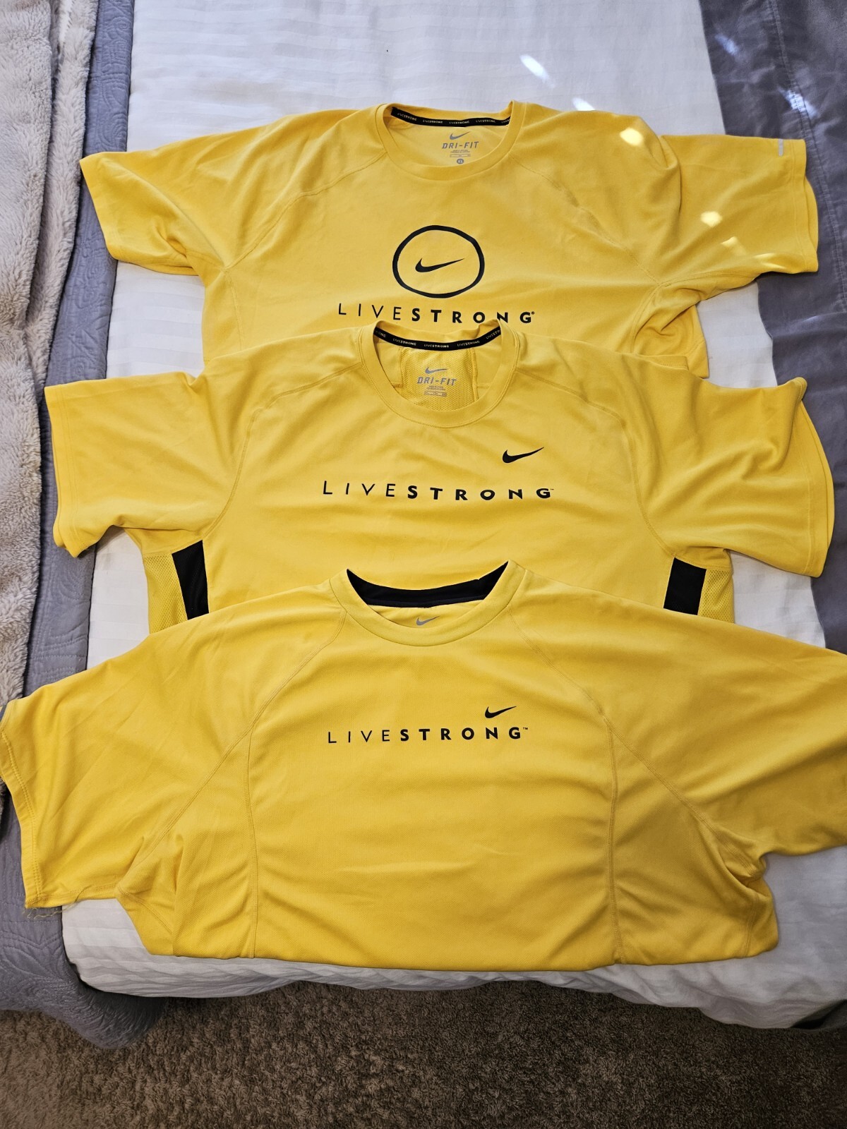 Nike LIVESTRONG Huge LOT Shirts & Black Hat - Gem