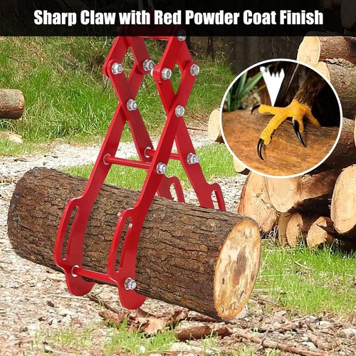 36in Log Lifting Tongs, Tractor Grapple, Heavy Duty,4 Claw Timber Solid ...