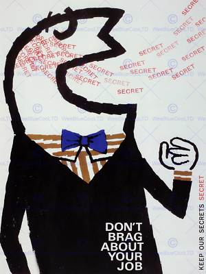 PROPAGANDA UK INTELLIGENCE SECRET LOOSE TALK LARGE POSTER ART PRINT ...