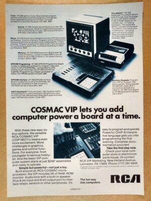 1979 RCA 1802 COSMAC VIP Computer vintage print Ad | eBay