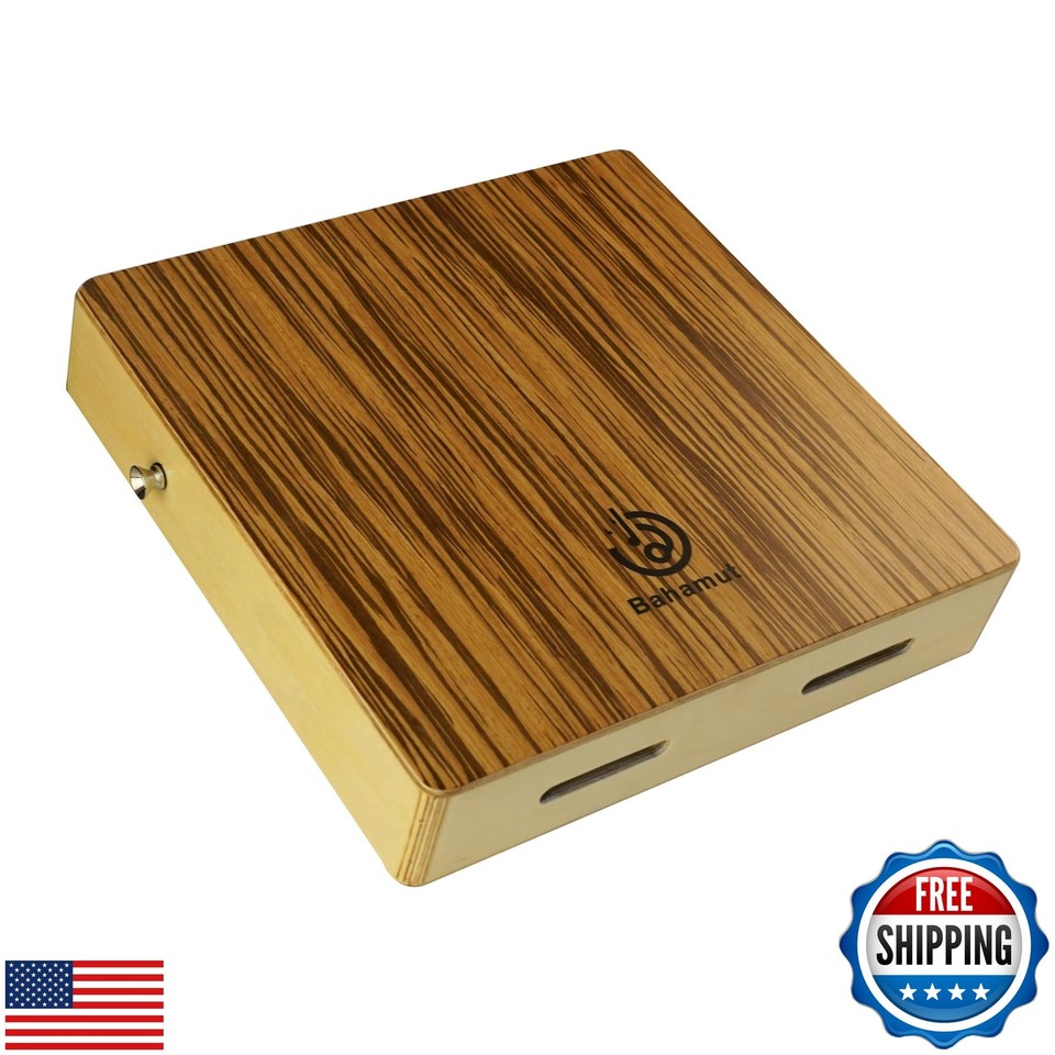 BAHAMUT Travel Cajon Drum -Zebrawood Small Portable Cajon with Strap ...