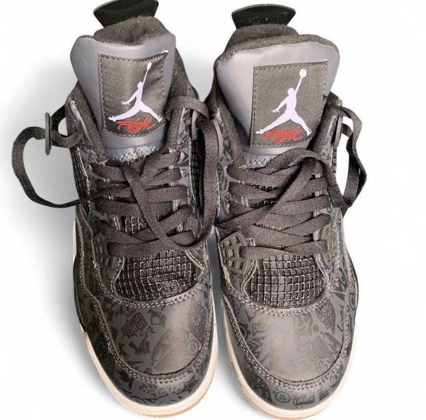 Air Jordan 4 Retro Laser Black Gum Size 7 Deadstock/No Box 192500203224 ...