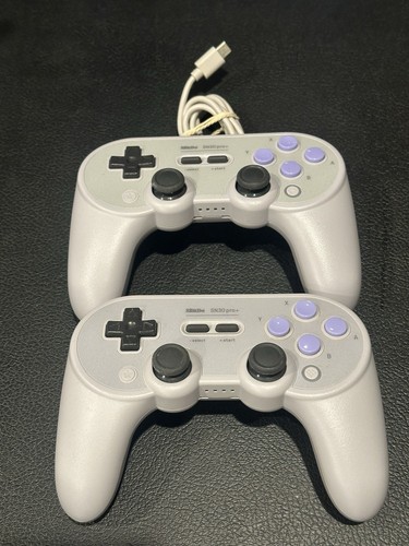 PAIR OF 2x 8BitDo SN30 Pro Plus Bluetooth Controllers, Tested & Works ...
