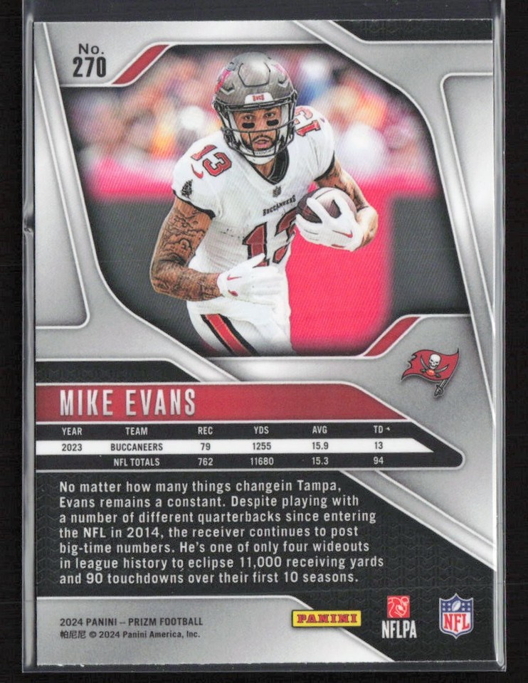 Mike Evans 2024 Panini Prizm #270 Silver Tampa Bay Buccaneers | eBay