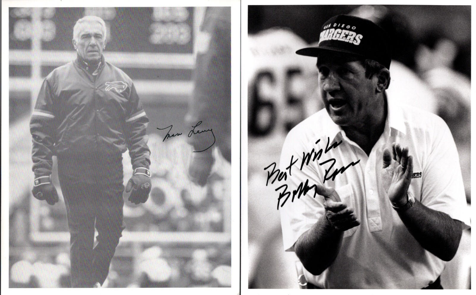 2 8x10 Autographed Photos NFL Coaches BILLS, CHARGERS | eBay