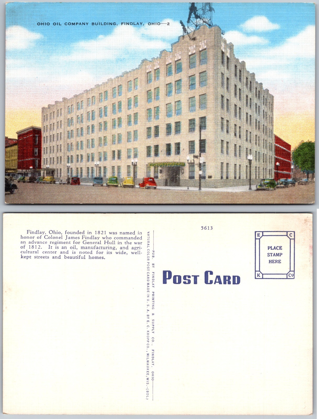 Ohio Oil Company Building Findlay Ohio Postcard | eBay