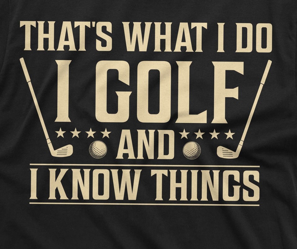 Men's funny golfing T-shirt Golf player sports hobby athlete golfing ...