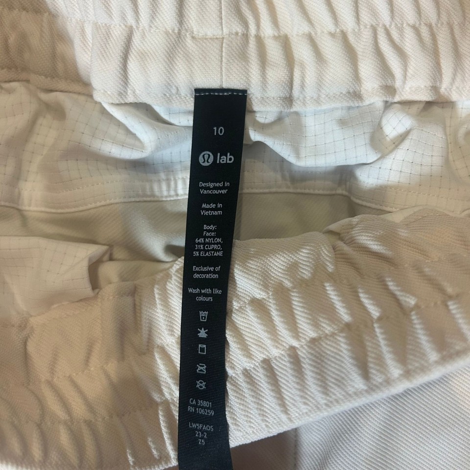 Lululemon lab Stretch Cupro Slit Pants Women's Size 10 in White Opal in ...