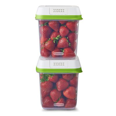 Rubbermaid FreshWorks Produce Saver Containers 2 Pack 7.2 Cup BPA Free ...