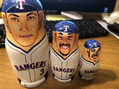 Texas Rangers Rodriguez, Gonzales, Pamero- nesting dolls ALBERTSON'S | eBay