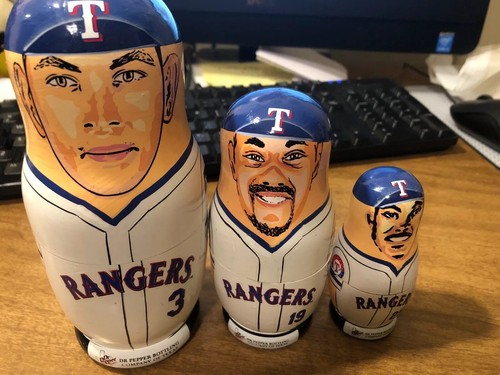 Texas Rangers Rodriguez, Gonzales, Pamero- nesting dolls ALBERTSON'S | eBay