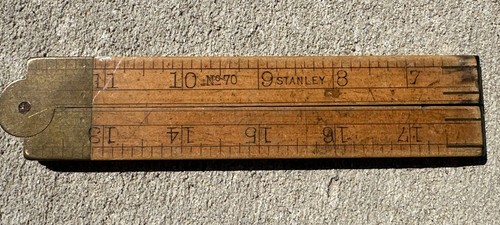 Vintage Stanley No. 70 Boxwood Folding Rule Ruler 2’ 24” | eBay
