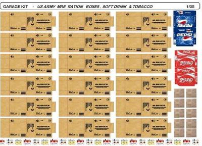 US ARMY MRE RATION BOXES SOFT DRINK AND TOBACCO FOR DIORAMAS 1/35 | eBay
