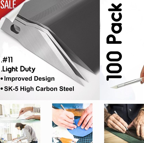 100Pcs Knife Scoring Sharp Blades EXacto Set Pack Hobby Crafts High ...