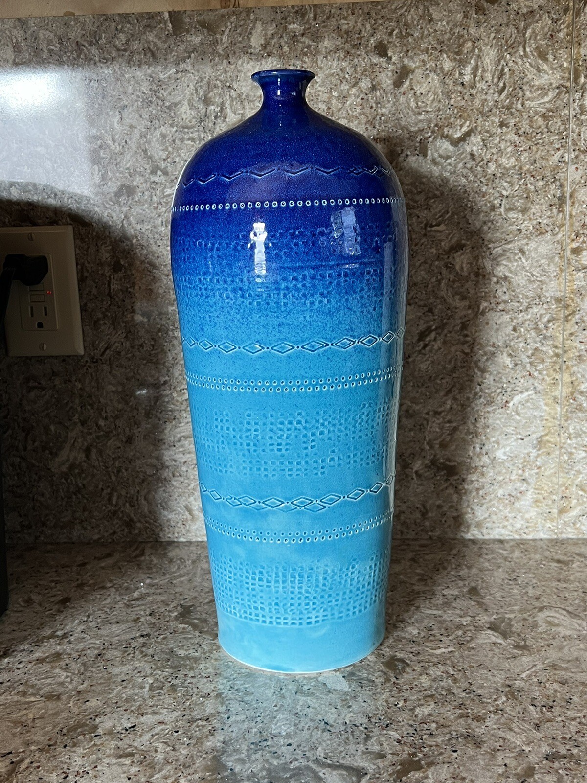 Vintage Modern Blue Bitossi Style Ceramiche Tadinate Italian Pottery ...