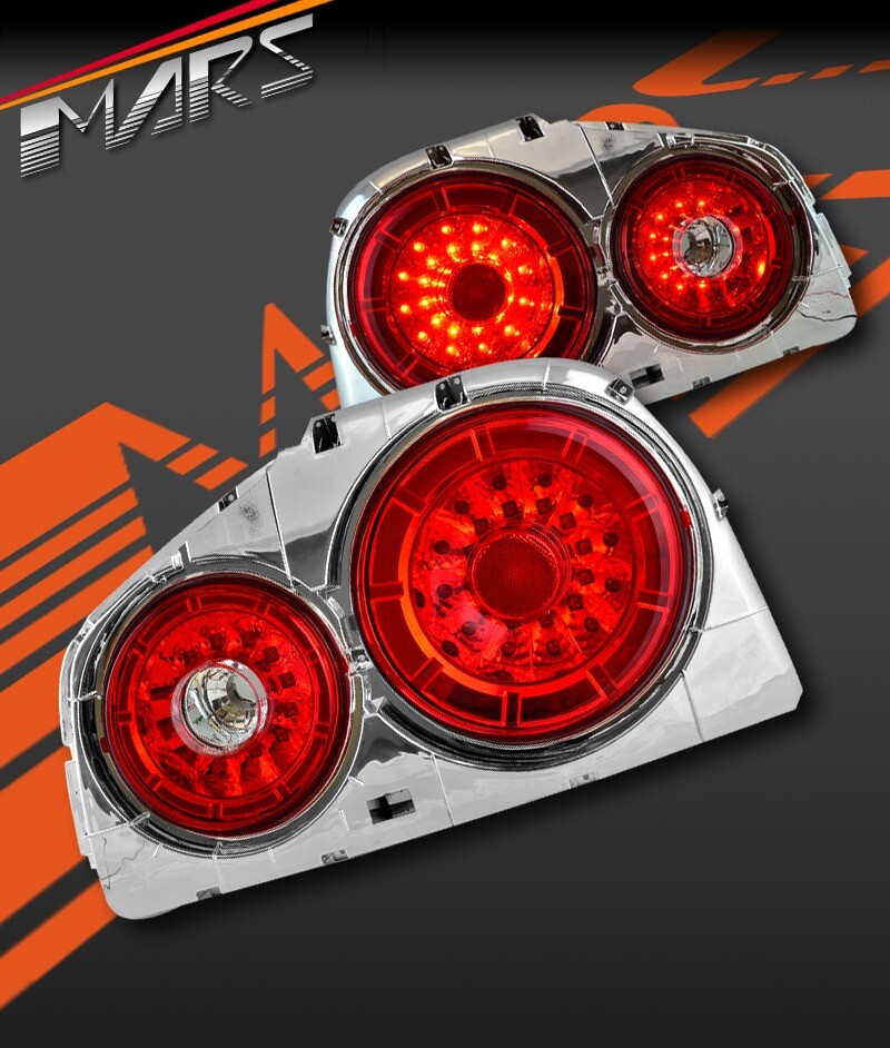 Red Clear LED Tail Lights for Nissan R34 Skyline Coupe GTS-T GT-R GT-T ...