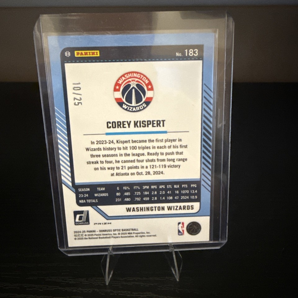 2024-25 Panini Donruss Optic Corey Kispert #183 Fastbreak Pink Disco ...