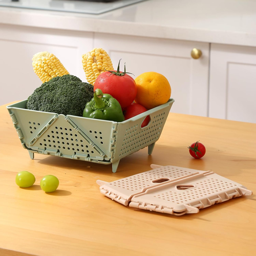 Collapsible Strainers and Colanders for Kitchen, Foldable Plastic ...