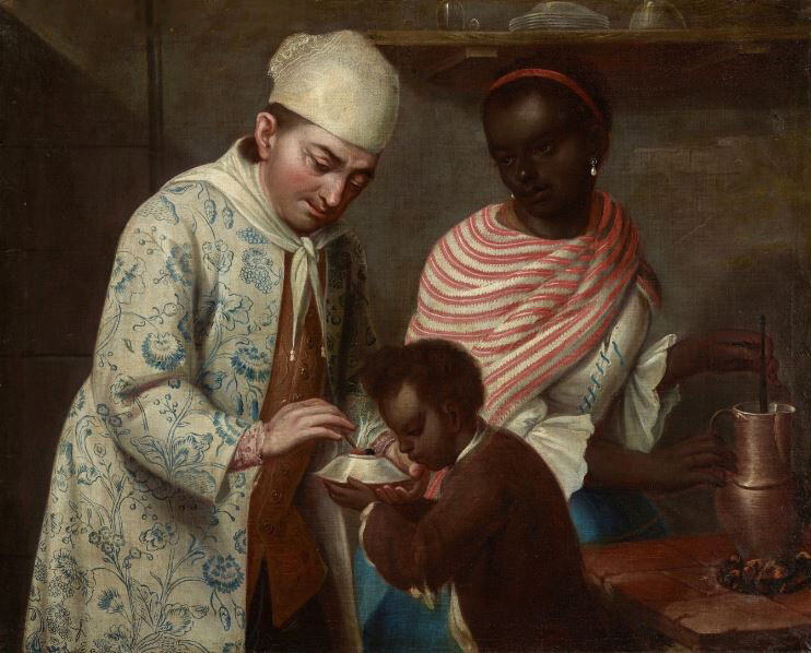 oil painting handpainted on canvas"From Spanish and Black, Mulatto ...