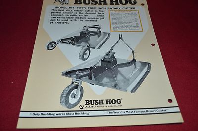 Bush Hog 104 Rotary Cutter Dealer's Brochure YABE10 | eBay