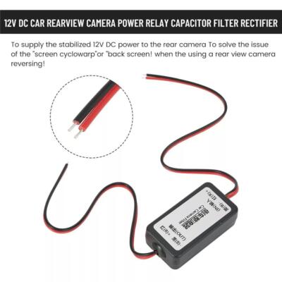 12V DC Car Reverse Camera Power Relay Capacitor Filter Rectifiers Kits ...